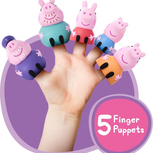 peppa family finger puppets (peppa, george, mummy,